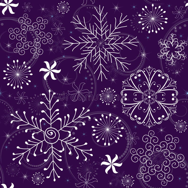 Seamless Purple Christmas Pattern Stock Vector - Illustration of humor ...
