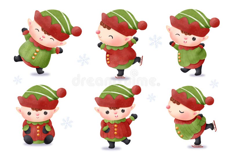 Christmas Series Cute Santa Little Helper Stock Illustration ...