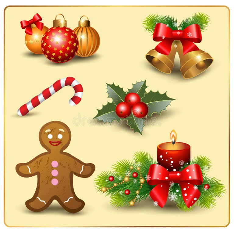 Christmas set stock vector. Illustration of december - 34656996