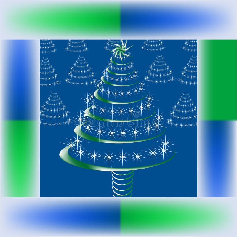 Christmas shimmer tree stock illustration. Illustration of happy - 3550276