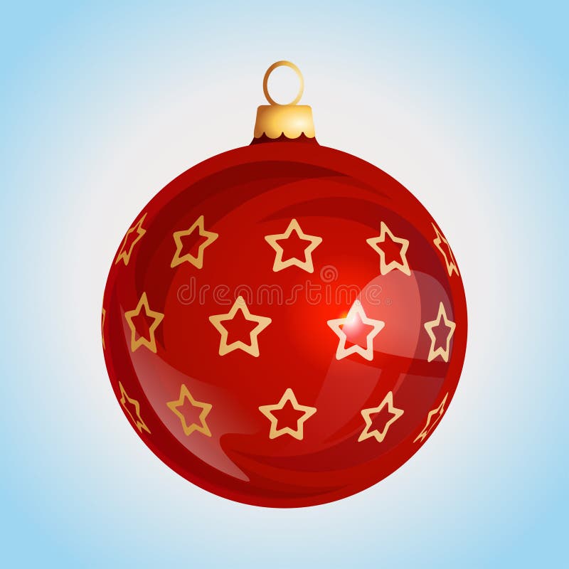 Christmas Shiny Bauble Vector Illustration Isolated. Christmas Glossy ...