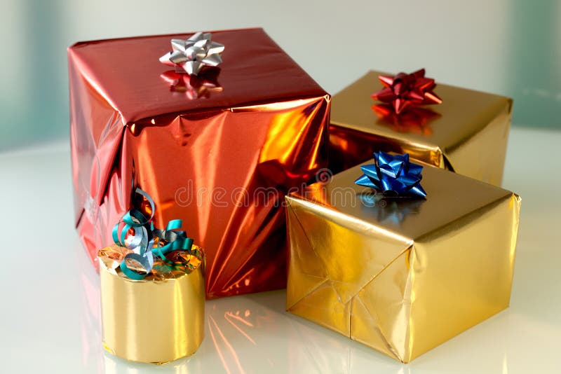 Christmas shiny presents stock photo. Image of presents - 61682498