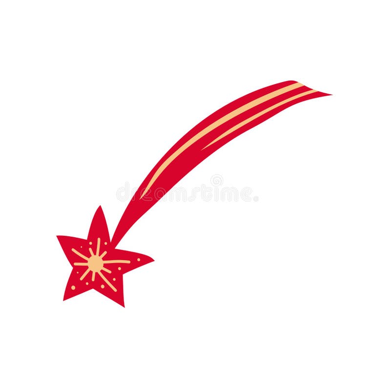 Christmas Shooting Star, Comet Stock Vector - Illustration of comet ...