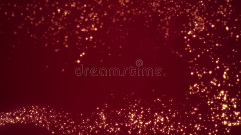 Christmas Shooting Star with a Tail of Golden Particles Stock Footage ...