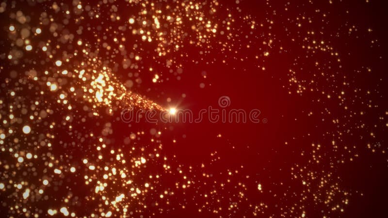 Christmas Shooting Star with a Tail of Golden Particles Stock Video ...