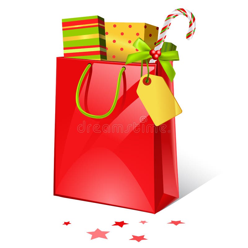 Christmas Shopping Collection Stock Vector - Illustration of elements ...