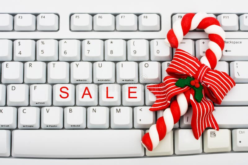 Christmas Shopping on the Internet Stock Image - Image of present, copy ...