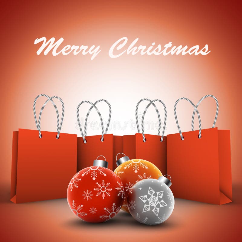 Christmas Shopping stock vector. Illustration of winter - 46418558