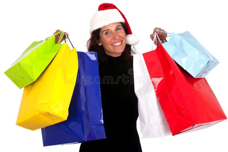 Christmas Shopping stock photo. Image of woman, bags - 33481232