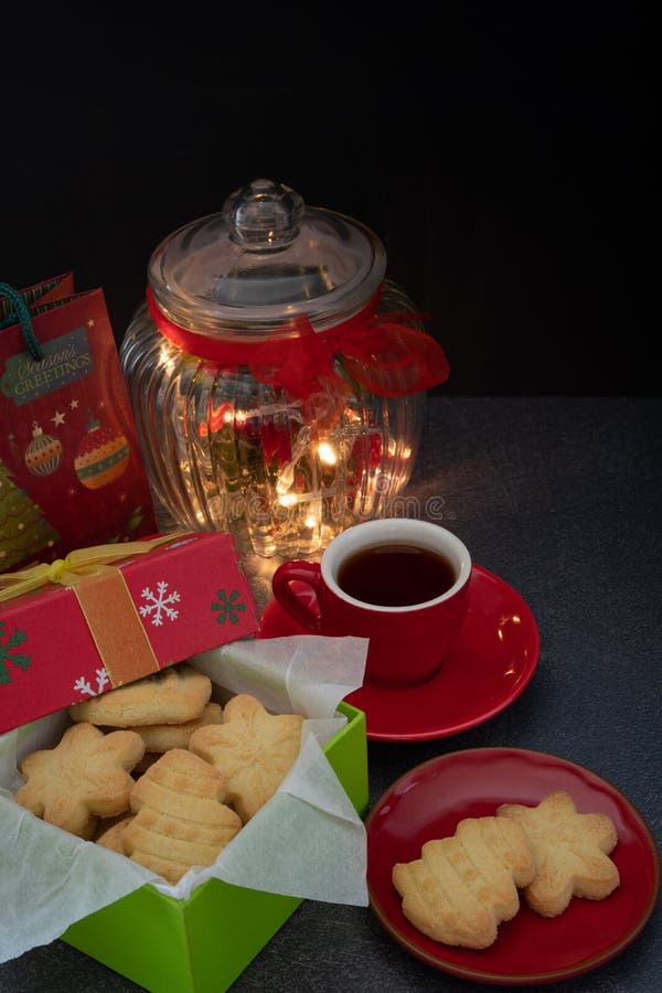 Christmas Shortbread Biscuits. Stock Image - Image of shortbread, plate ...