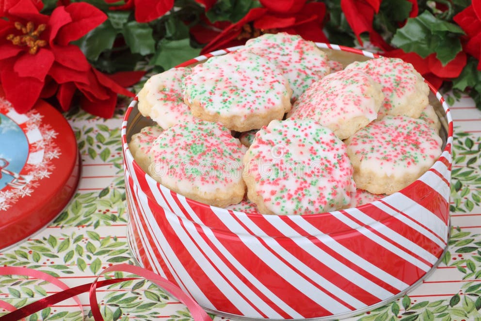 Christmas Shortbread Sugar Cookies Stock Image - Image of icing ...