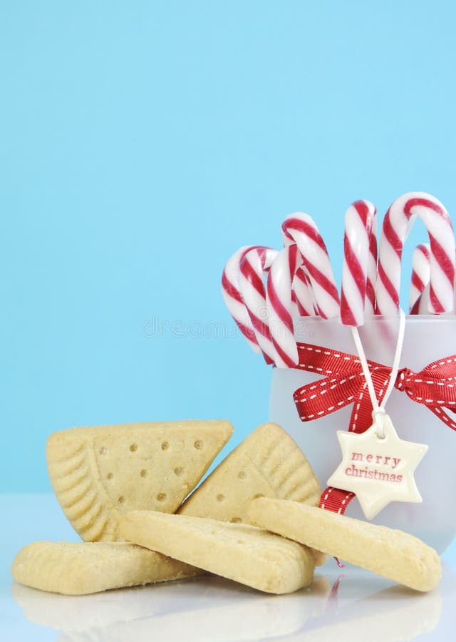 Christmas Shortbread and Santa Cookie. Stock Photo - Image of ...