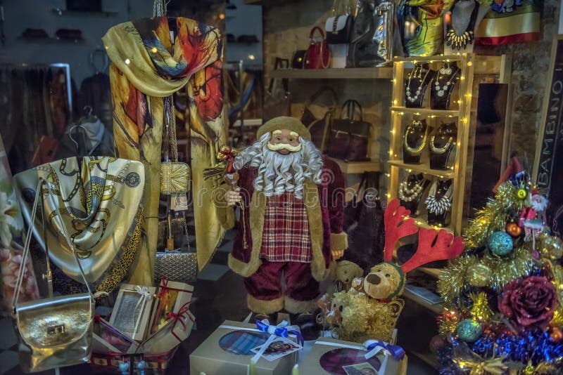 Christmas showcase editorial stock image. Image of commerce - 83739344