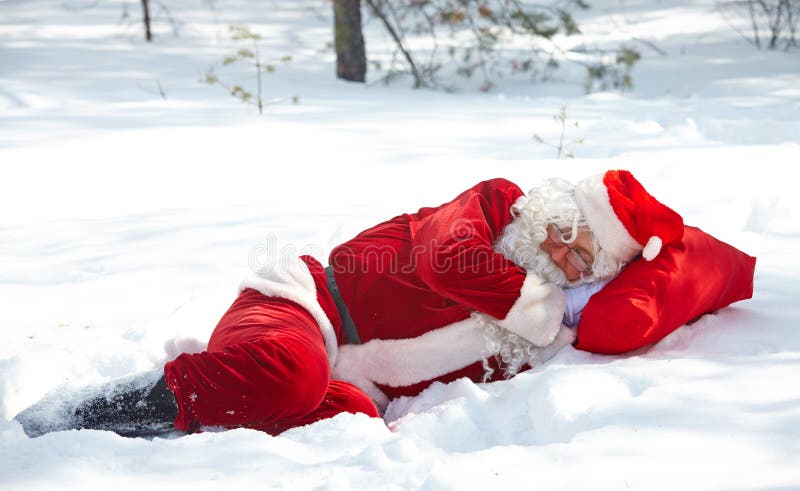 Christmas sleep stock image. Image of sleep, claus, cute - 59337143