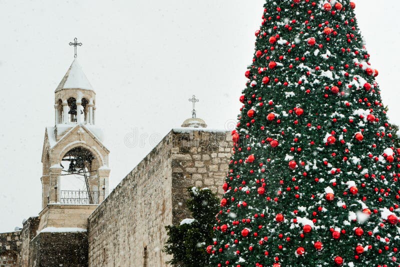 Christmas Snow in Bethlehem Stock Photo - Image of square, west: 28581738