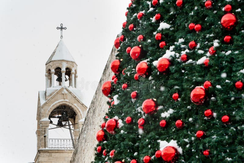 Christmas Snow in Bethlehem Stock Photo - Image of square, west: 28581738