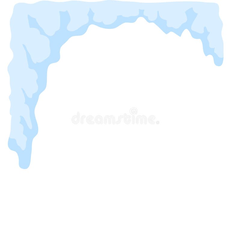 Christmas Snow Cap Border Illustration Stock Vector - Illustration of ...