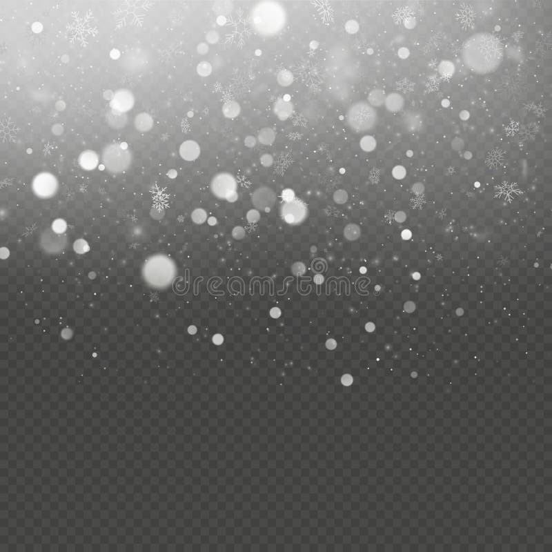 Christmas Snow Falling Overlay Effect. EPS 10 Stock Vector ...