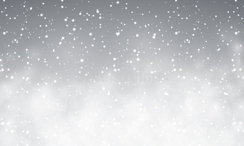 Christmas Snow. Falling Snowflakes on Night Background. Snowfall Stock ...