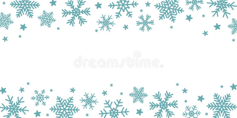Christmas Snowflake Border Isolated Stock Vector - Illustration of ...