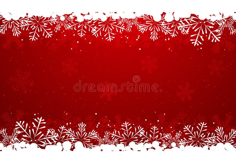 Red snowflake border stock vector. Illustration of christmas - 35662722