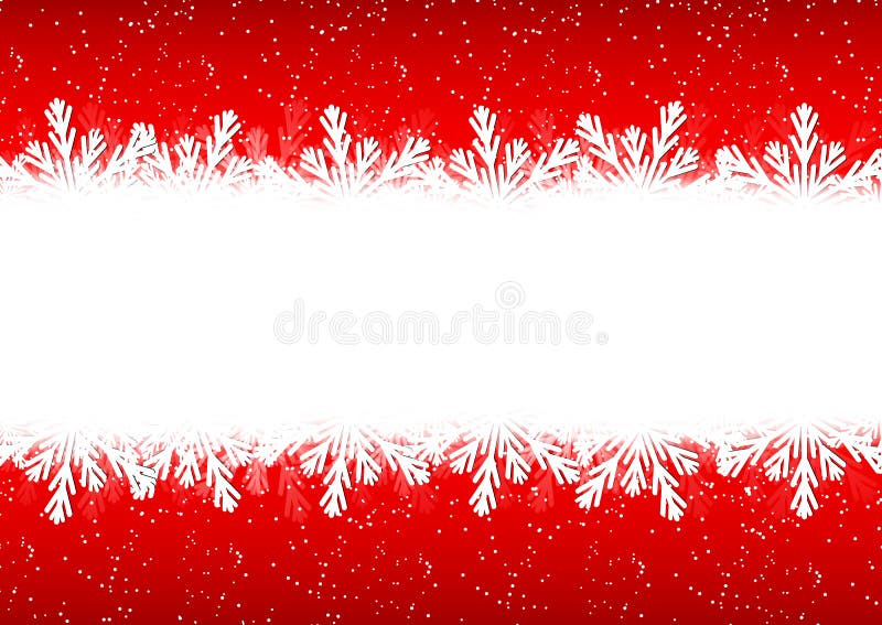 Red Snowflake Border Corner