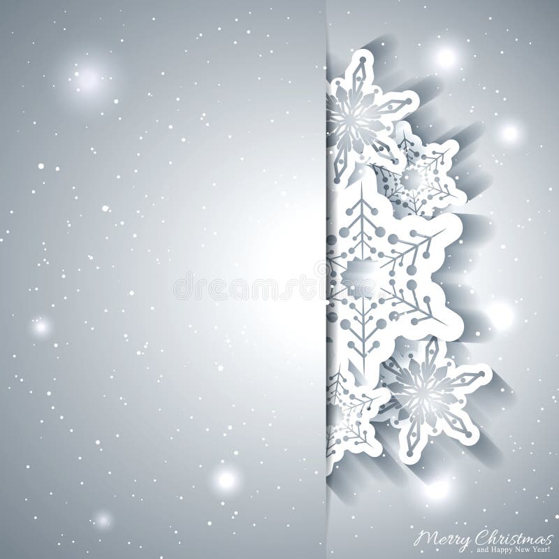 Christmas Snowflake Greeting Card Stock Vector - Illustration of vector ...