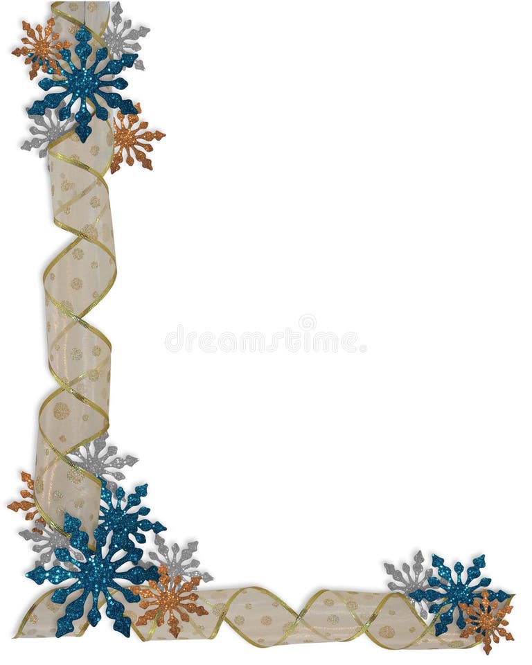 Silver Snowflake Corner Border Stock Illustrations – 125 Silver ...