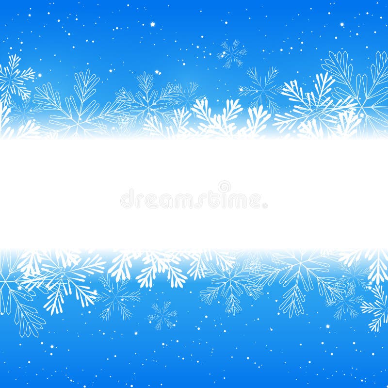 Christmas Snowflakes Border Stock Illustration - Illustration of happy ...