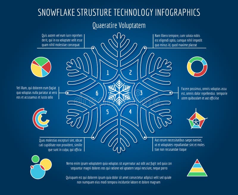 Christmas Snowflakes Infographics Stock Vector - Illustration of data ...
