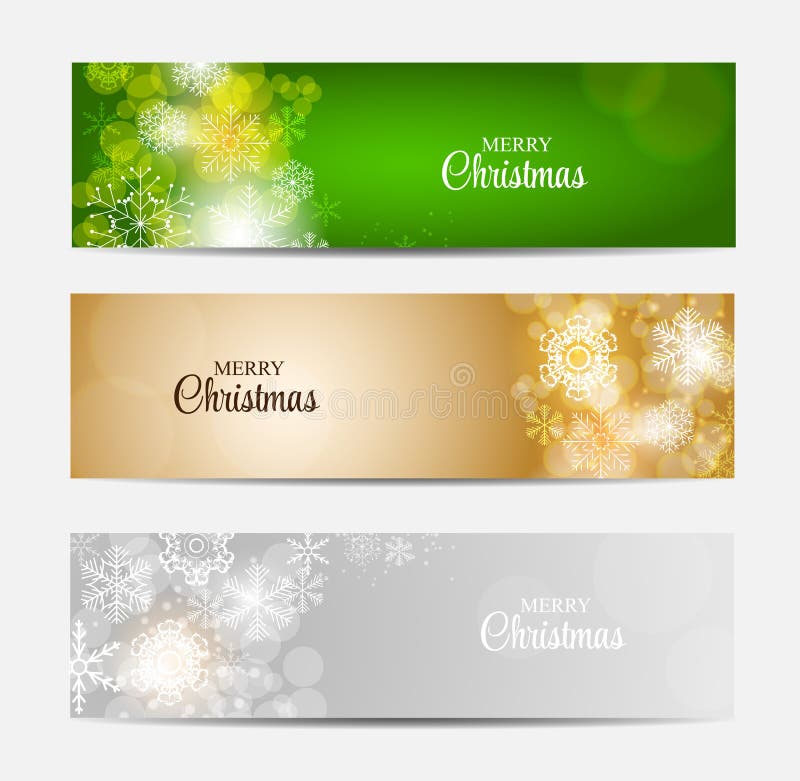 Christmas Snowflakes Website Header and Banner Set Stock Vector ...