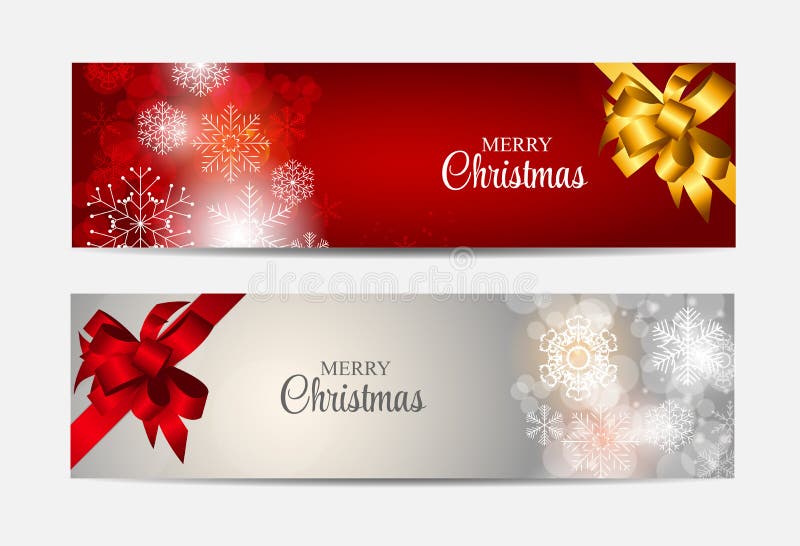 Christmas Snowflakes Website Header and Banner Set Stock Vector ...