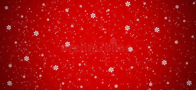 Christmas Snowy Winter Design. Snow Red Background Stock Illustration ...