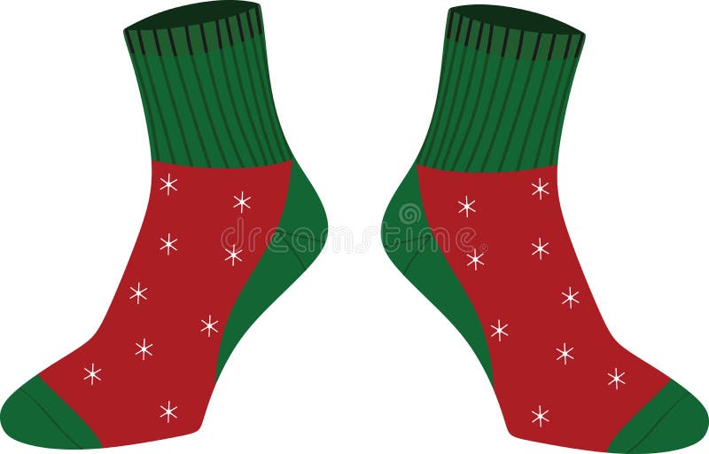Christmas socks design, stock vector. Illustration of design - 105100313