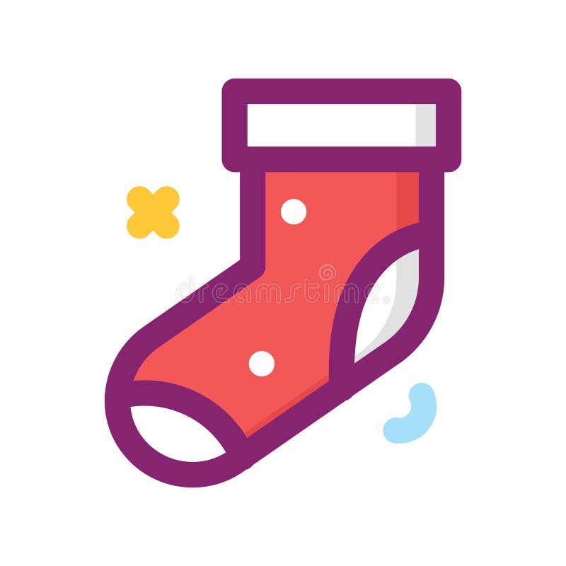 Christmas Socks Icon stock vector. Illustration of socks - 100087950