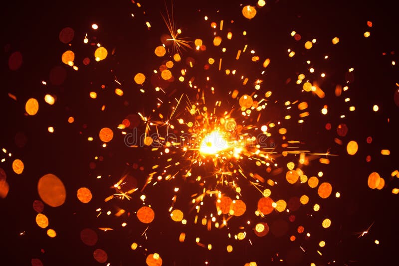 Christmas Sparkler in Haze with Light Stock Photo - Image of festive ...