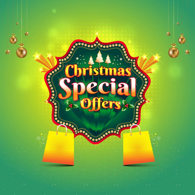 Christmas Shopping Festival Logo Unit Stock Vector - Illustration of ...