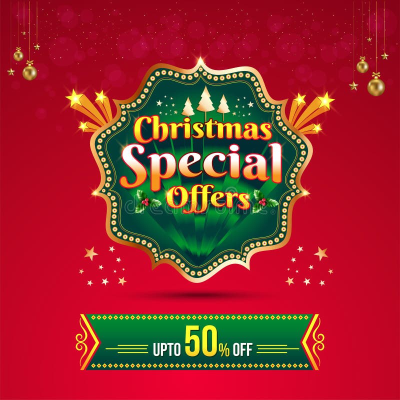 Christmas Special Offers Logo Unit Ad Template Vector Layered Stock ...