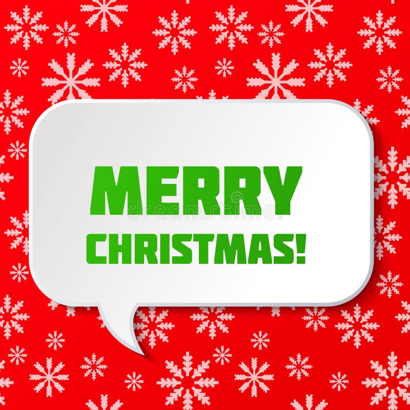 Christmas speech bubble stock vector. Illustration of abstract - 45834433