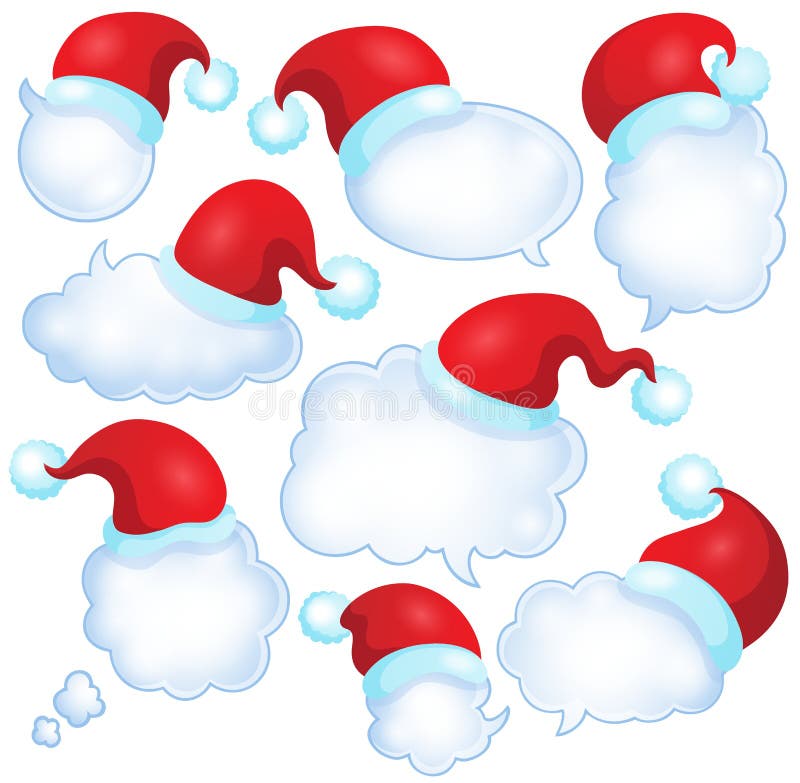Christmas Speech Bubbles Set 1 Stock Vector - Illustration of bubble ...