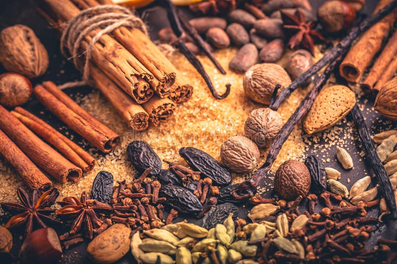 Christmas Spices and Baking Ingredients, Assorted Condiments for Baking ...