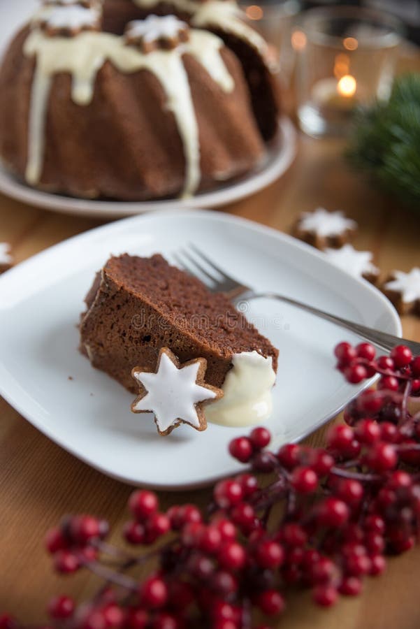 Christmas Sponge Cake stock photo. Image of ornament - 60945104