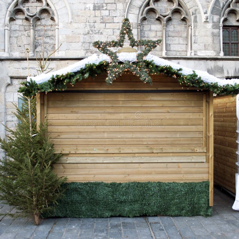 Christmas stall stock image. Image of markets, star, wooden - 22378227