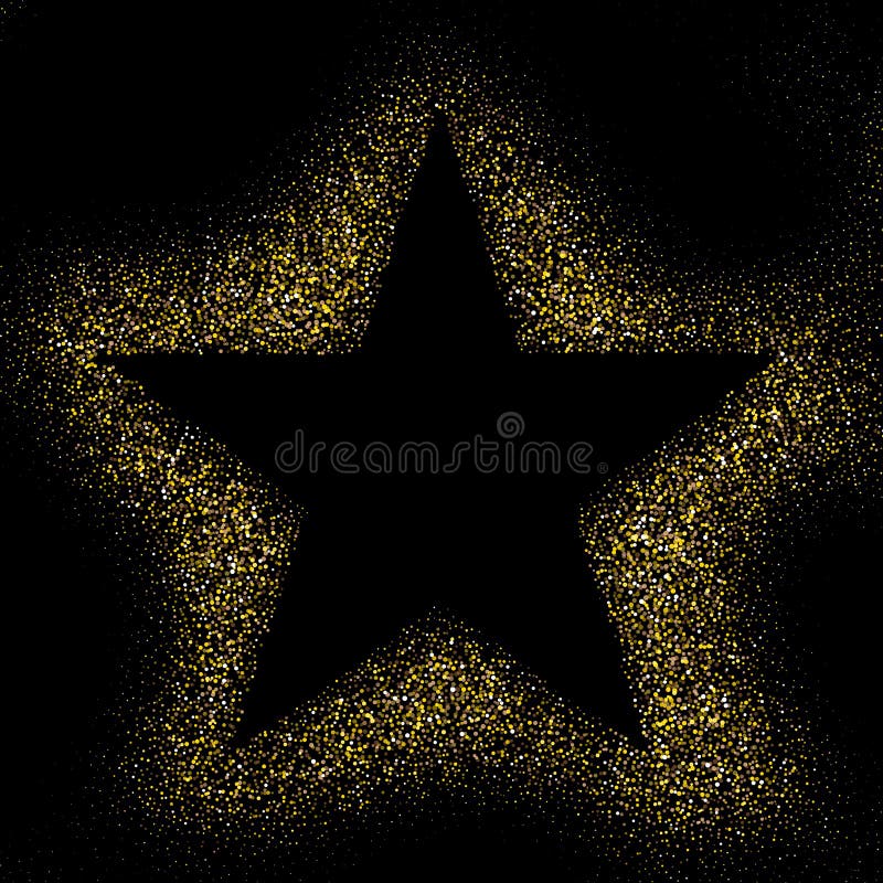 Christmas Star Background with Gold Glittery Design Stock Vector ...
