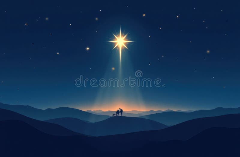 A Christmas Star of Bethlehem at 5-11-2024 Stock Illustration ...