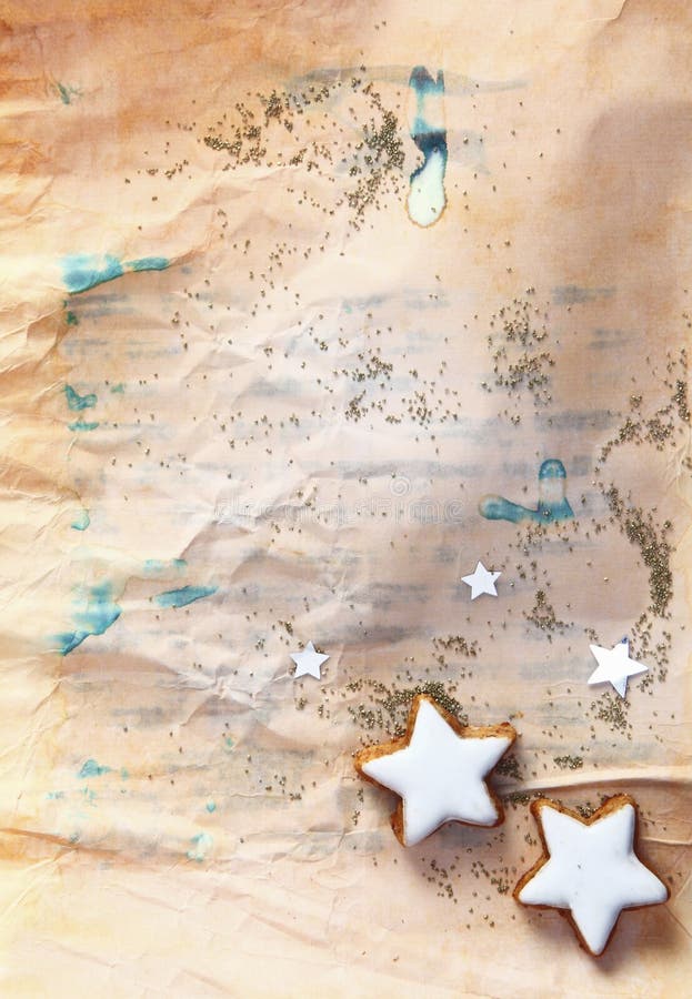 Christmas Star Biscuits Grunge Paper Stock Photos - Free & Royalty-Free ...
