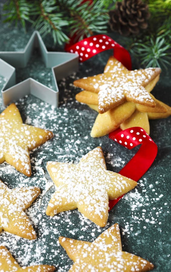 Christmas Star Cookies stock image. Image of closeup - 104075363