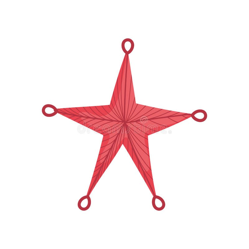 Christmas Star Decoration Ornament Icon Stock Vector - Illustration of ...