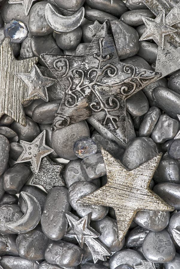 Christmas Star Decoration on Pebble Stock Image - Image of celebration ...
