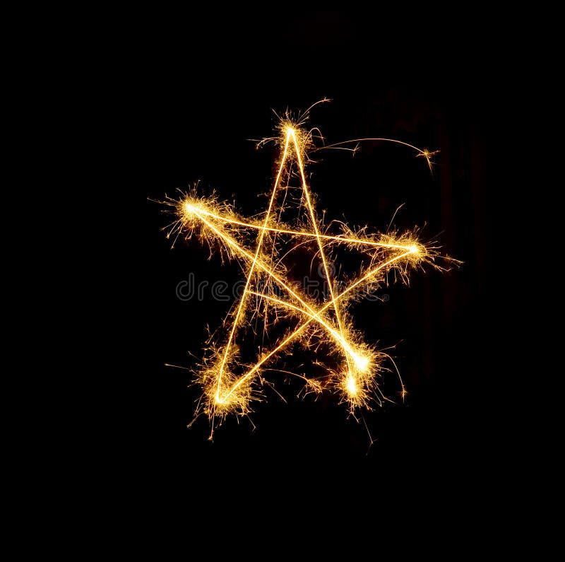 Christmas Star from Fireworks Stock Illustration - Illustration of ...